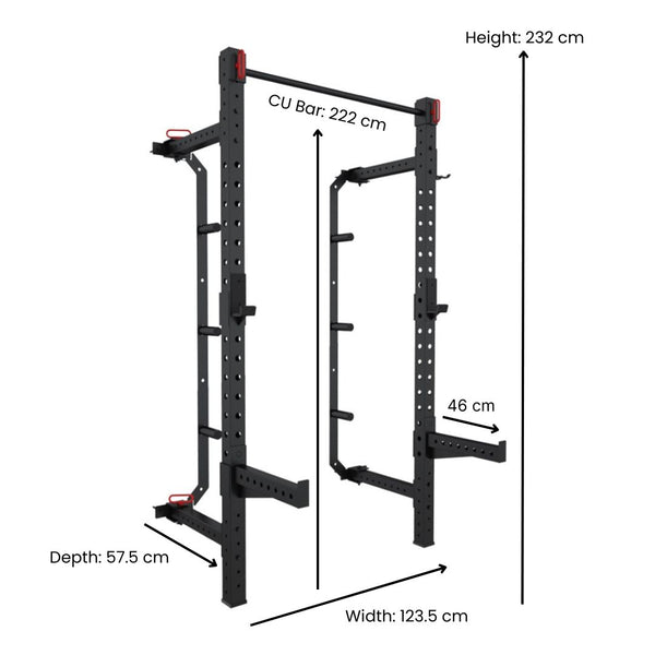 Xpeed Wall Mounted Folding Squat Rack – Xpeed Australia